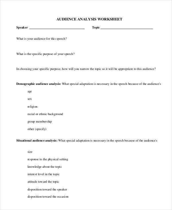 8+ Audience Analysis Templates - PDF, Word