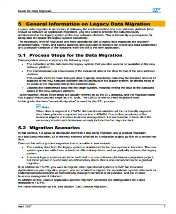 4+ Migration Project Plan Templates - PDF