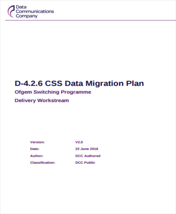 4+ Migration Project Plan Templates - PDF