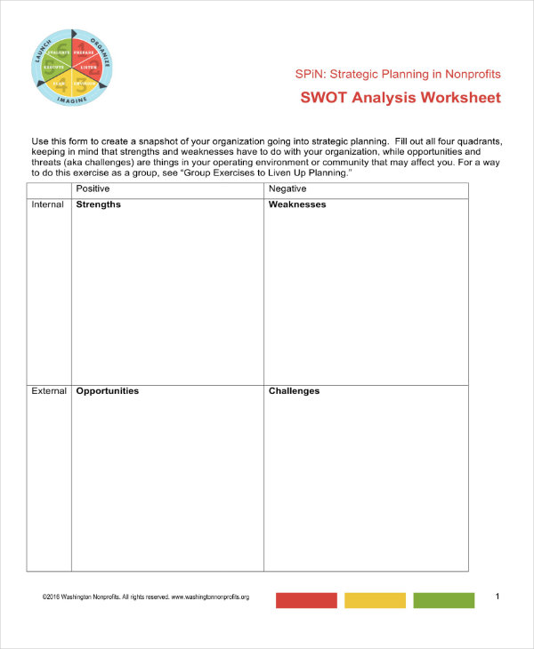 4 SWOT Analysis Worksheet Templates PDF