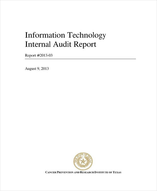 4+ IT Audit Report Templates - PDF, Word