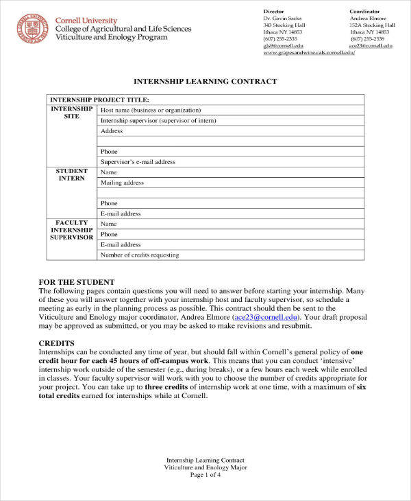 9+ Student Learning Contract Templates - PDF, Word, Google Docs,