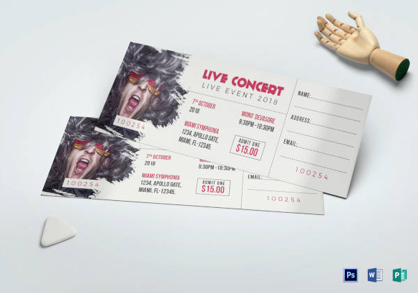 15 Live Concert Ticket Designs And Templates PSD AI InDesign
