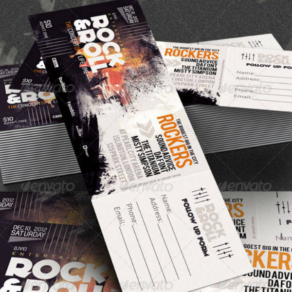 Template For Concert Tickets