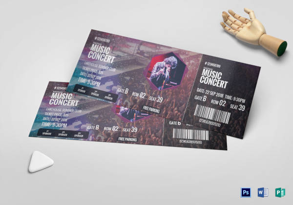 21 Music Concert Ticket Designs Templates PSD AI ID Pages DOC 