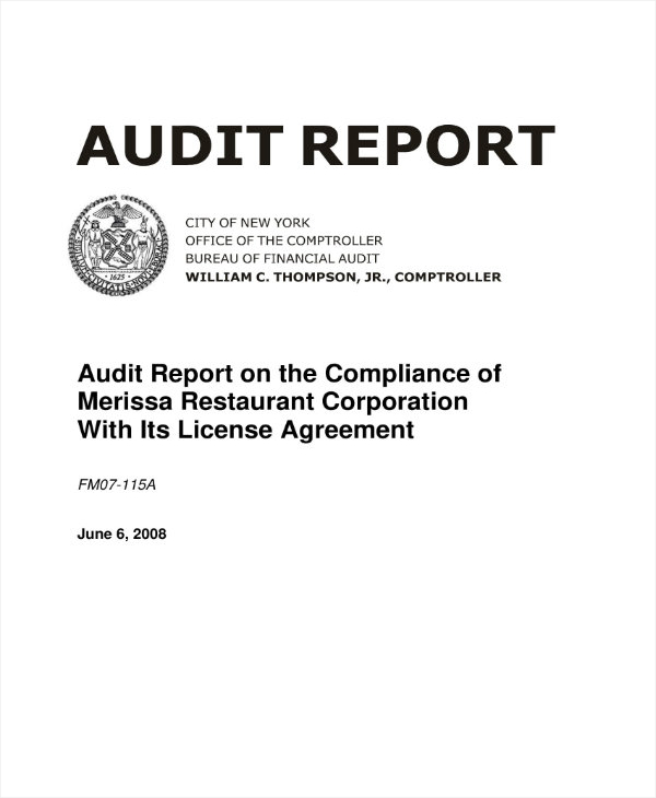 9+ Restaurant Internal Audit Report Templates - PDF, Word