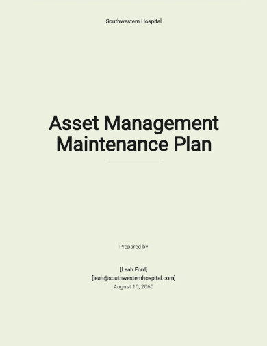 12+ Asset Management Plan Templates - PDF, Word