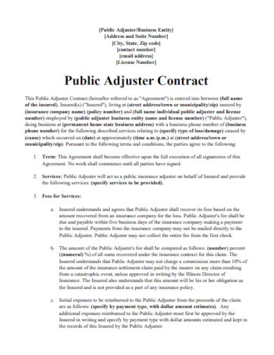 5+ Insurance Contract Template - PDF
