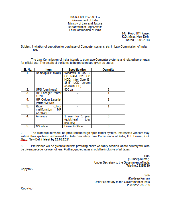 16+ Computer Quotation Templates - PDF, DOC