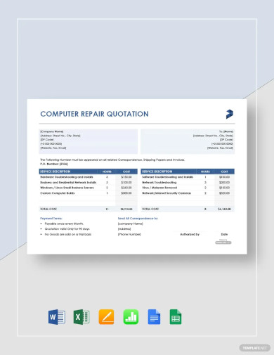 16+ Computer Quotation Templates - PDF, DOC