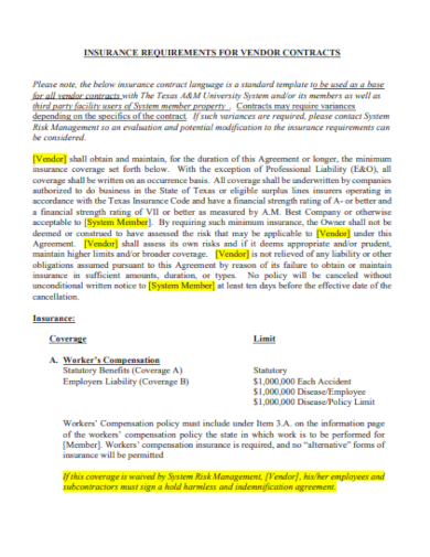 5+ Insurance Contract Template - PDF