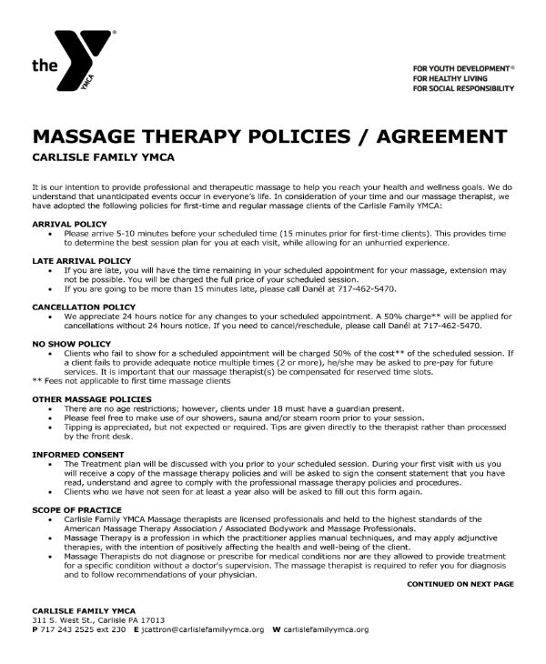 5+ Massage Therapy Contract Templates - PDF, Word, Google Docs, Apple Pages