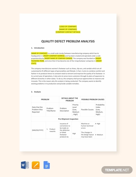 4 Problem Analysis Templates PDF