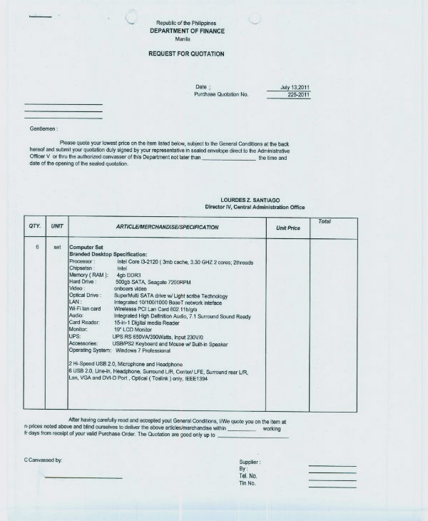 16+ Computer Quotation Templates - PDF, DOC
