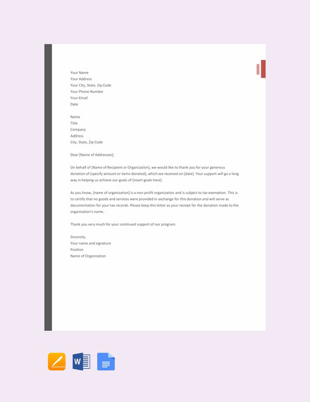30+ Donation Letter Templates - PDF, DOC | Free & Premium Templates