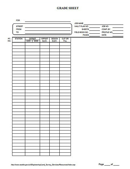 14+ Grade Sheet Templates
