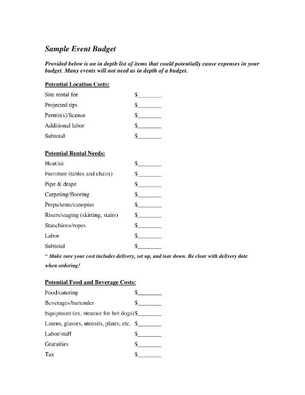 10 Event Budget Proposal Templates Free Premium Templates