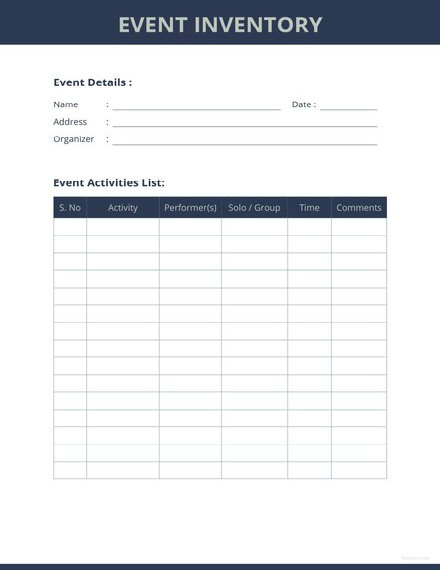 9+ Simple Inventory Templates