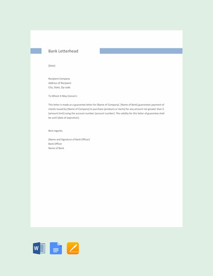 21+ Sample Letters of Guarantee - PDF, Word, Apple Pages, Google Docs