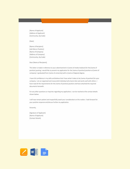 41+ Application Letter Templates Format - DOC, PDF