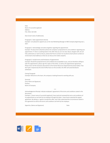 36+ Appointment Letters - Word, PDF Documents Download