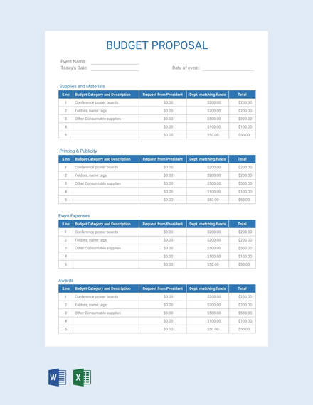 10 Event Budget Proposal Templates Free Premium Templates
