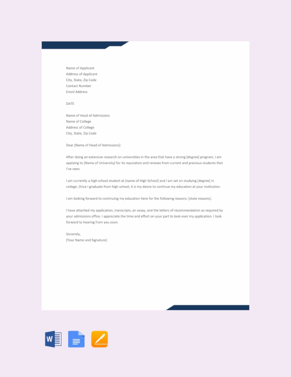 96+ Best Application Letter Templates & Samples - PDF, DOC