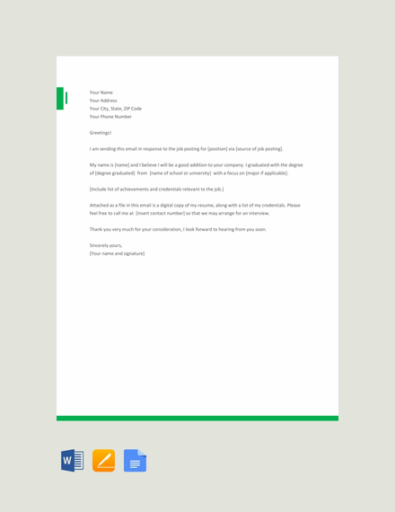 Free 93 Best Application Letter Templates & Samples - PDF, DOC