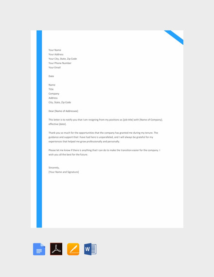 20+ Employee Resignation Letter Templates - PDF, DOC