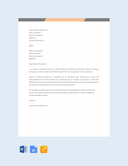 Employment Reference Letter - 11+ Free Word, Excel, PDF Documents Download