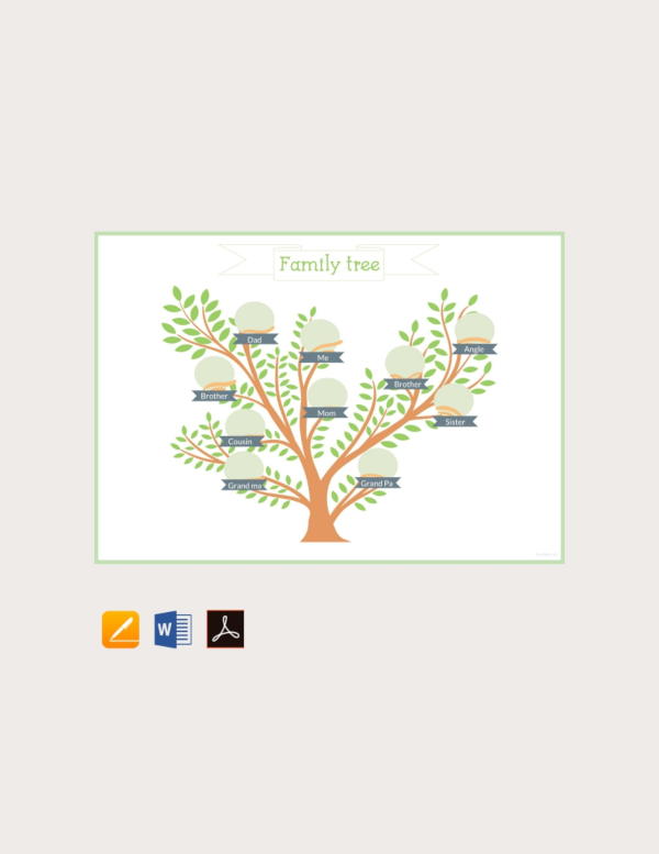 36+ Family Tree Templates - Word, PDF, PSD, Apple Pages