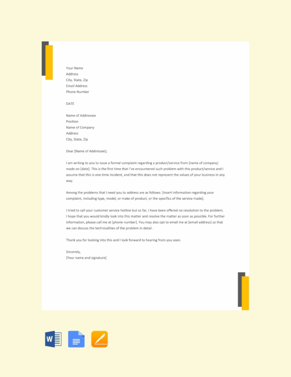63+ Formal Letter Format Template