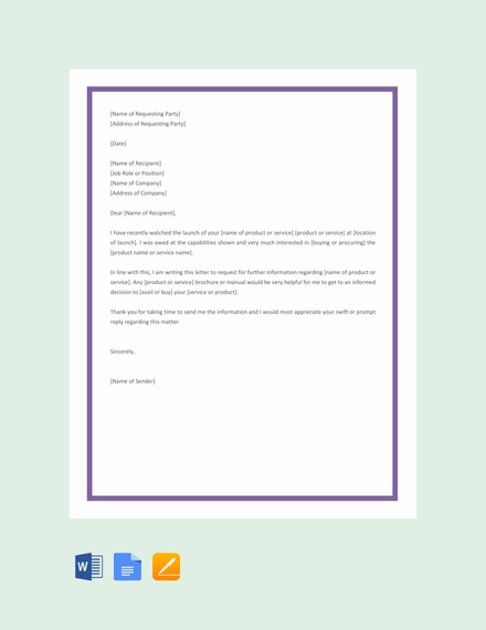 Free 96+ Request Letter Templates, PDF, Word, Apple Pages, Google Docs
