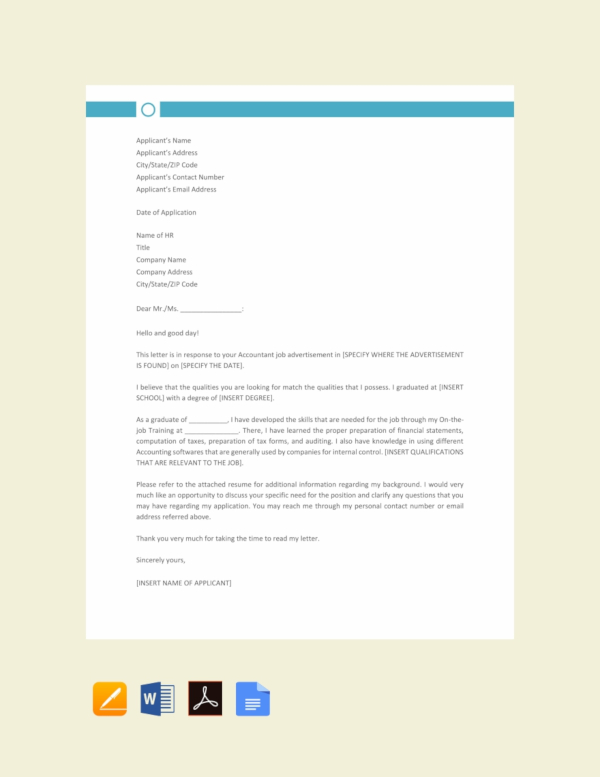 53+ Job Application Letters in PDF