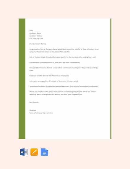 45+ Offer Letter Format Templates - PDF, DOC