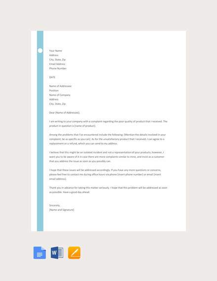 19+ Customer Complaint Letter Templates - PDF, DOC