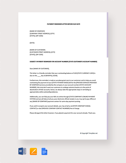 15+ Payment Reminder Letter Templates - PDF, Google DOCS, Apple Pages