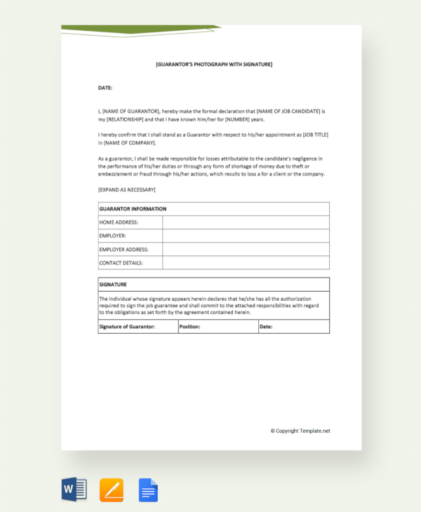 21+ Sample Letters of Guarantee - PDF, Word, Apple Pages, Google Docs