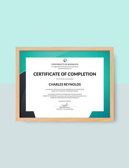 35+ Internship Certificate Templates - PDF, DOC, AI, Word,