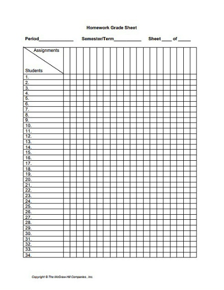 14+ Grade Sheet Templates