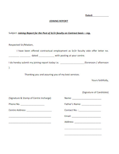 24+ Joining Letter Format - PDF, DOC