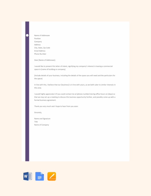 55+ Simple Letter of Intent Templates - PDF, DOC