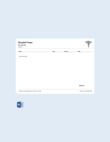 30+ Doctor Prescription Templates - PDF, DOC