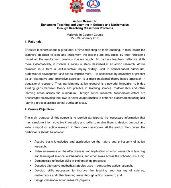 6 Action Research Proposal Templates PDF