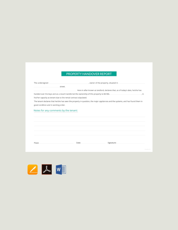 Free 35+ Handover Report Templates in MS Word, PDF, Google Docs, Pages