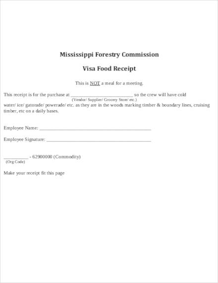 6+ Restaurant Bill Receipt Templates