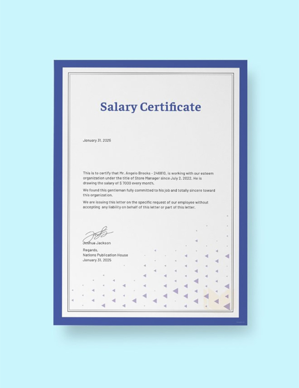 26+ Salary Certificate Formats - PDF, Word