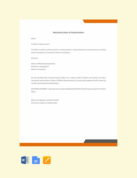 32 Notarized Letter Templates PDF DOC