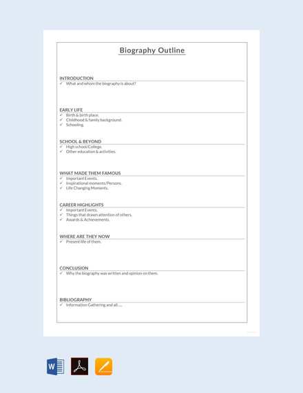 Free 38+ Biography Templates - DOC, PDF, Excel