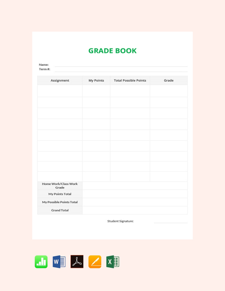 14+ Grade Sheet Templates